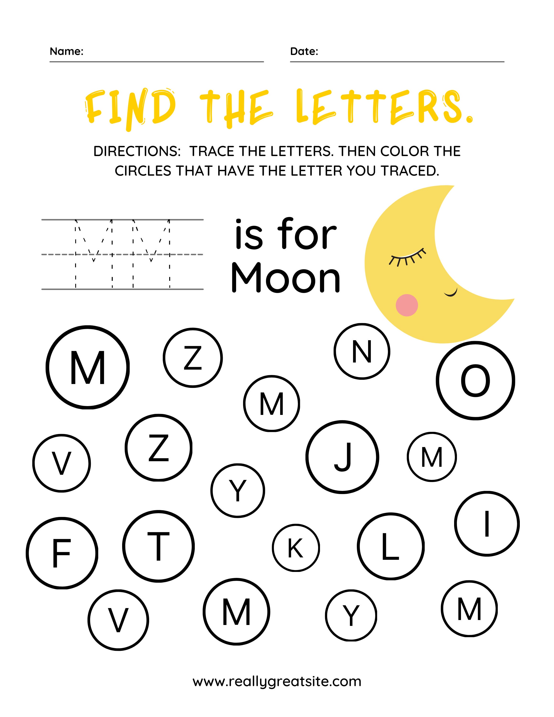 Alphabet Find the Letter Printable Worksheets - Etsy