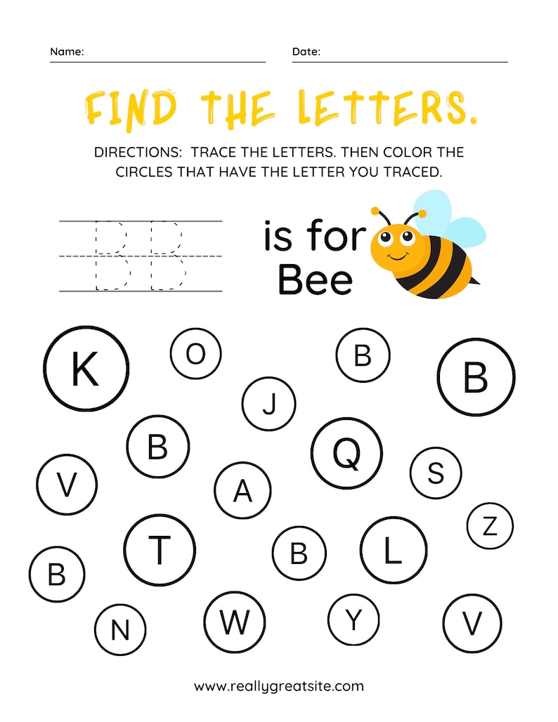 Alphabet Find the Letter Printable Worksheets - Etsy