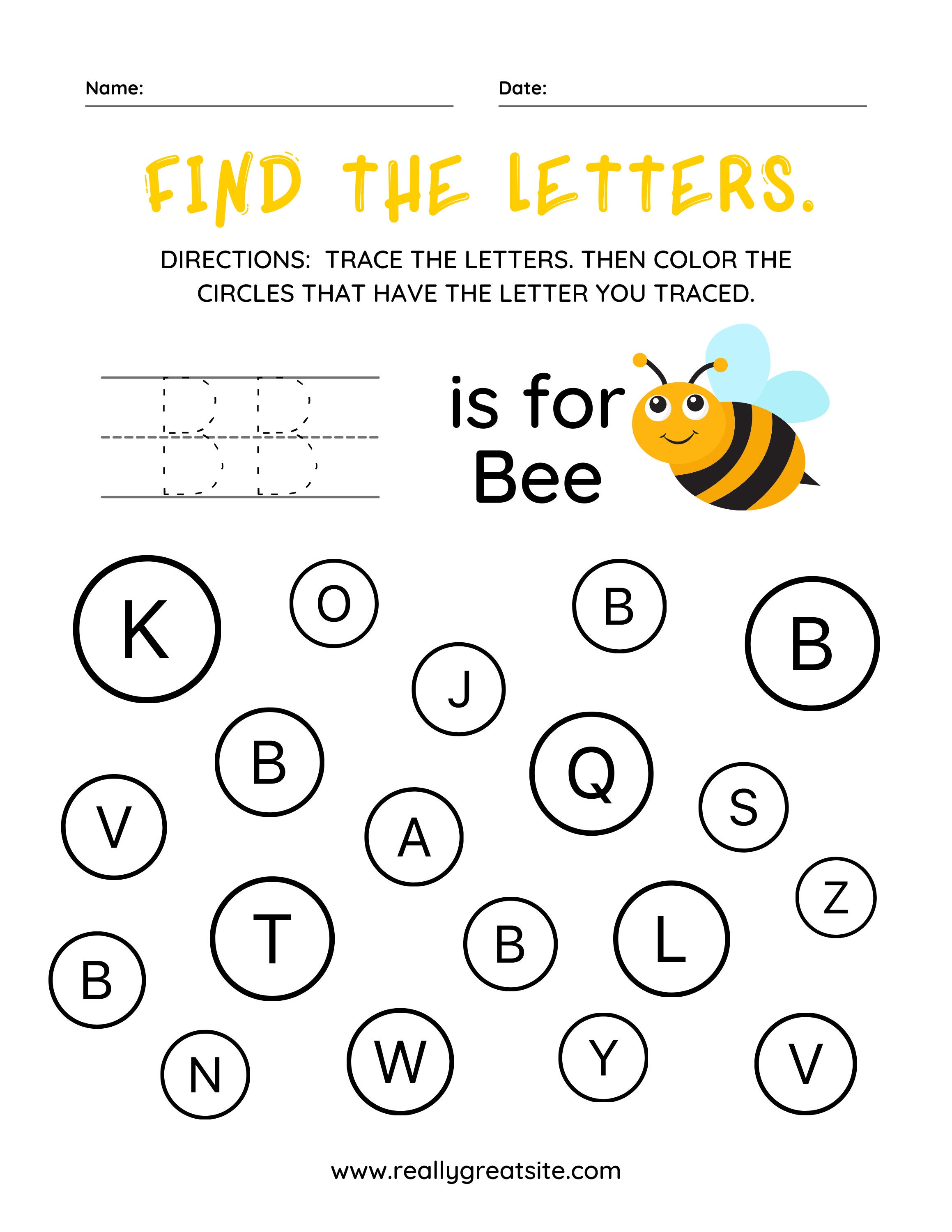 Alphabet Find the Letter Printable Worksheets - Etsy