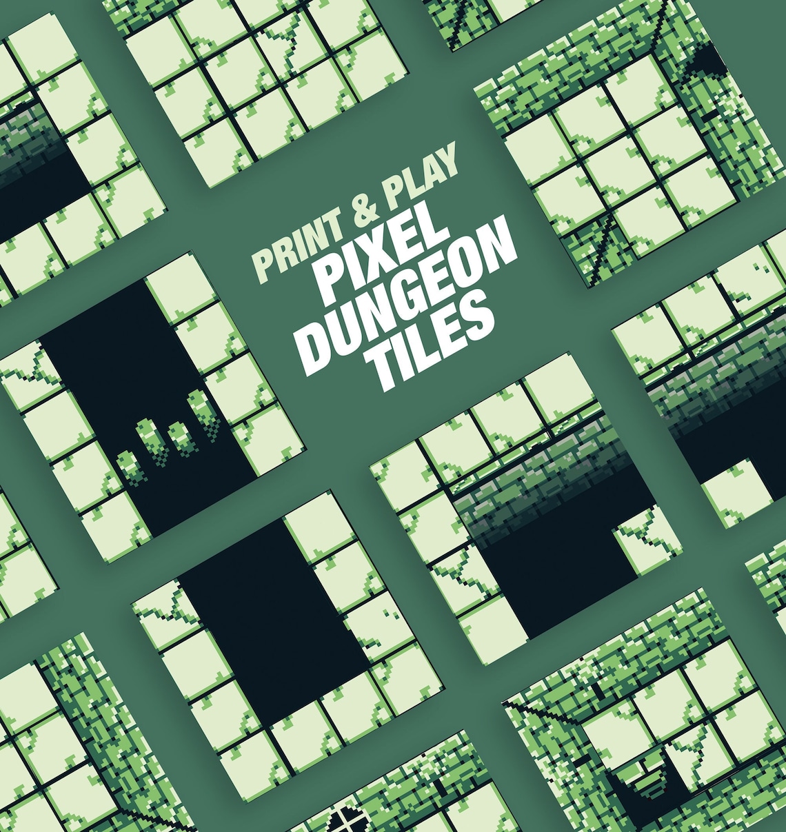 Printable Dungeon Tiles - Design Your Own Pixel Style Adventure for Dnd ...