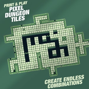 Printable Dungeon Tiles Design Your Own Pixel Style Adventure for Dnd ...