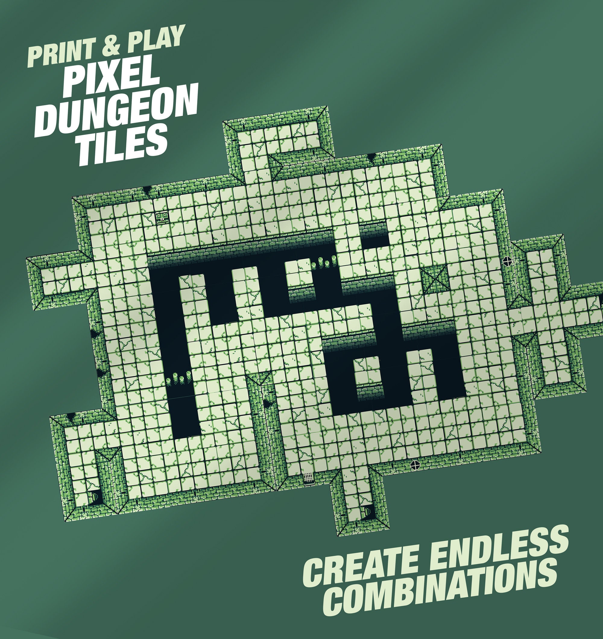 Printable Dungeon Tiles - Design Your Own Pixel Style Adventure for Dnd ...