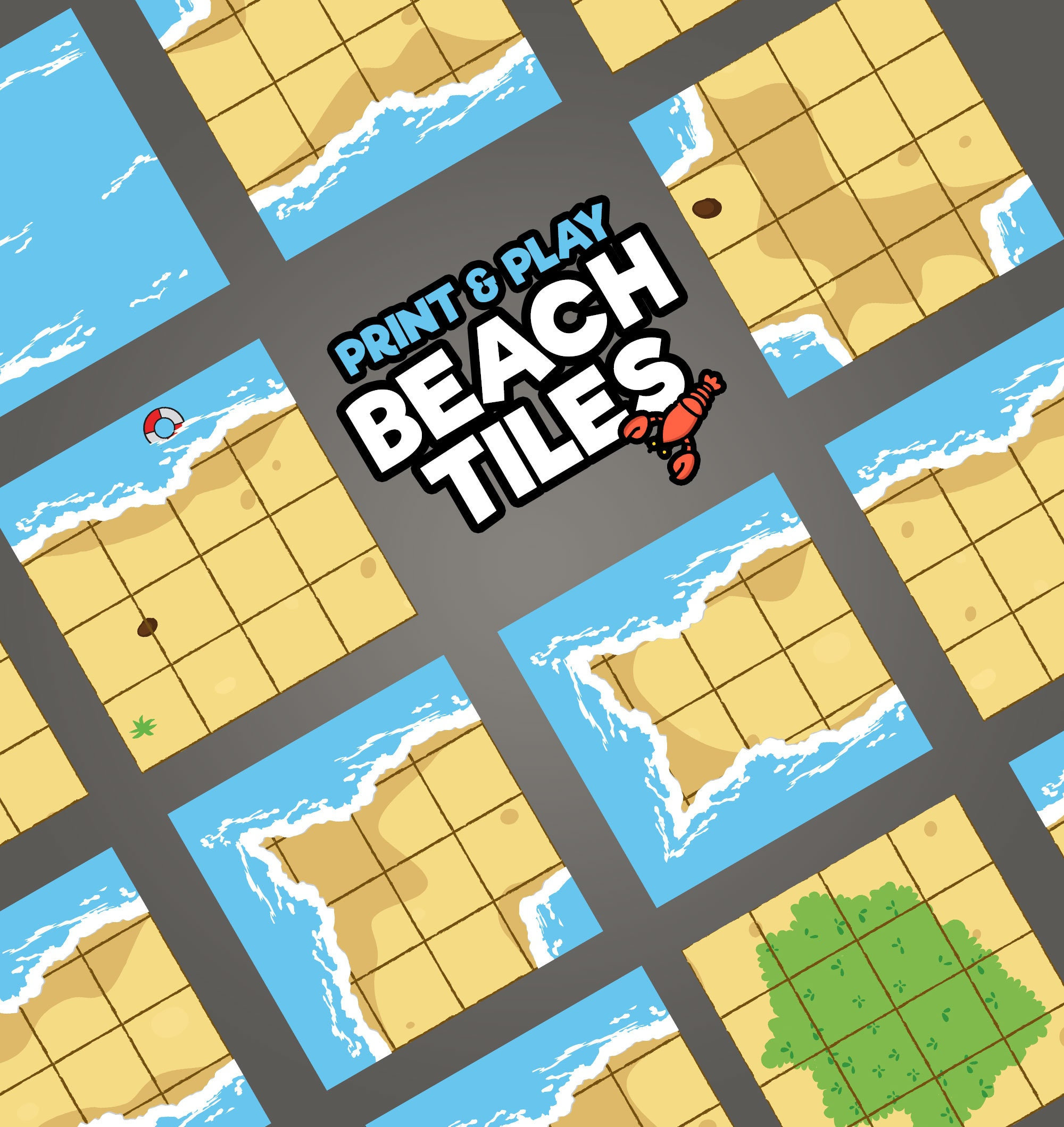 Printable Dungeon Tiles - Design Your Own Beach Adventure for Dnd ...