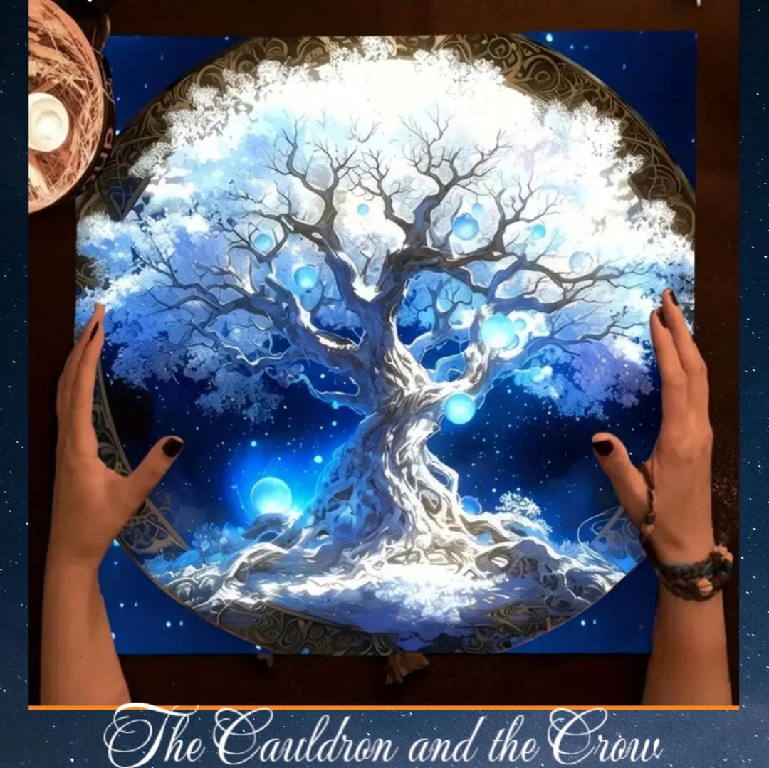 Night Sky Tree of Life Altar Cloth, Pentacle, Tarot, Divination Table ...