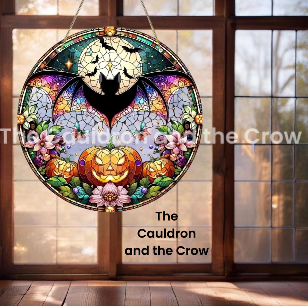 Bewitching Bat Acrylic Suncatcher for Altar, Shrine, Garden or Home ...