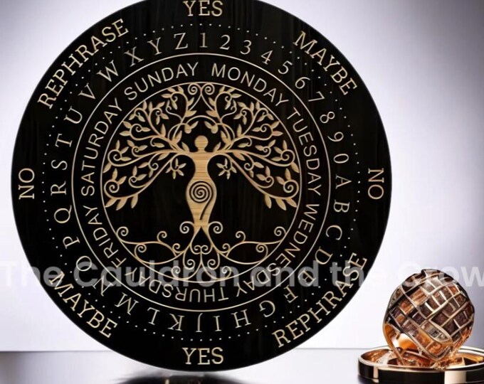 Mother Nature Tree of Life/triple Moon 9.9" Xtra Large Pendulum Divination Board With FREE ...