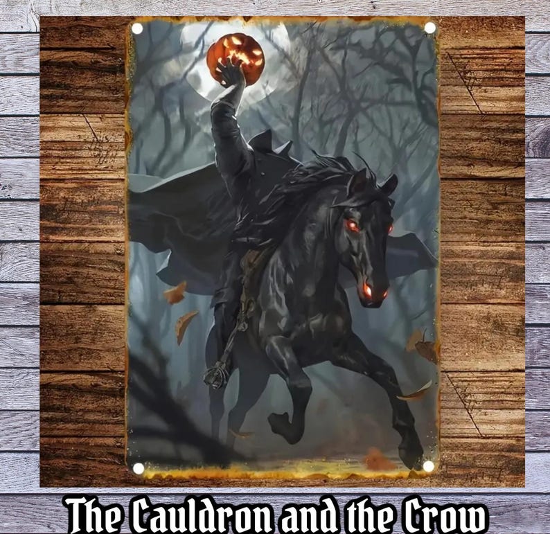 Headless Horseman Metal Sign for Altar, Shrine, Garden or Home Decor - Etsy