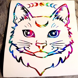 Witch's Familiar Holographic Vinyl Decal - Etsy