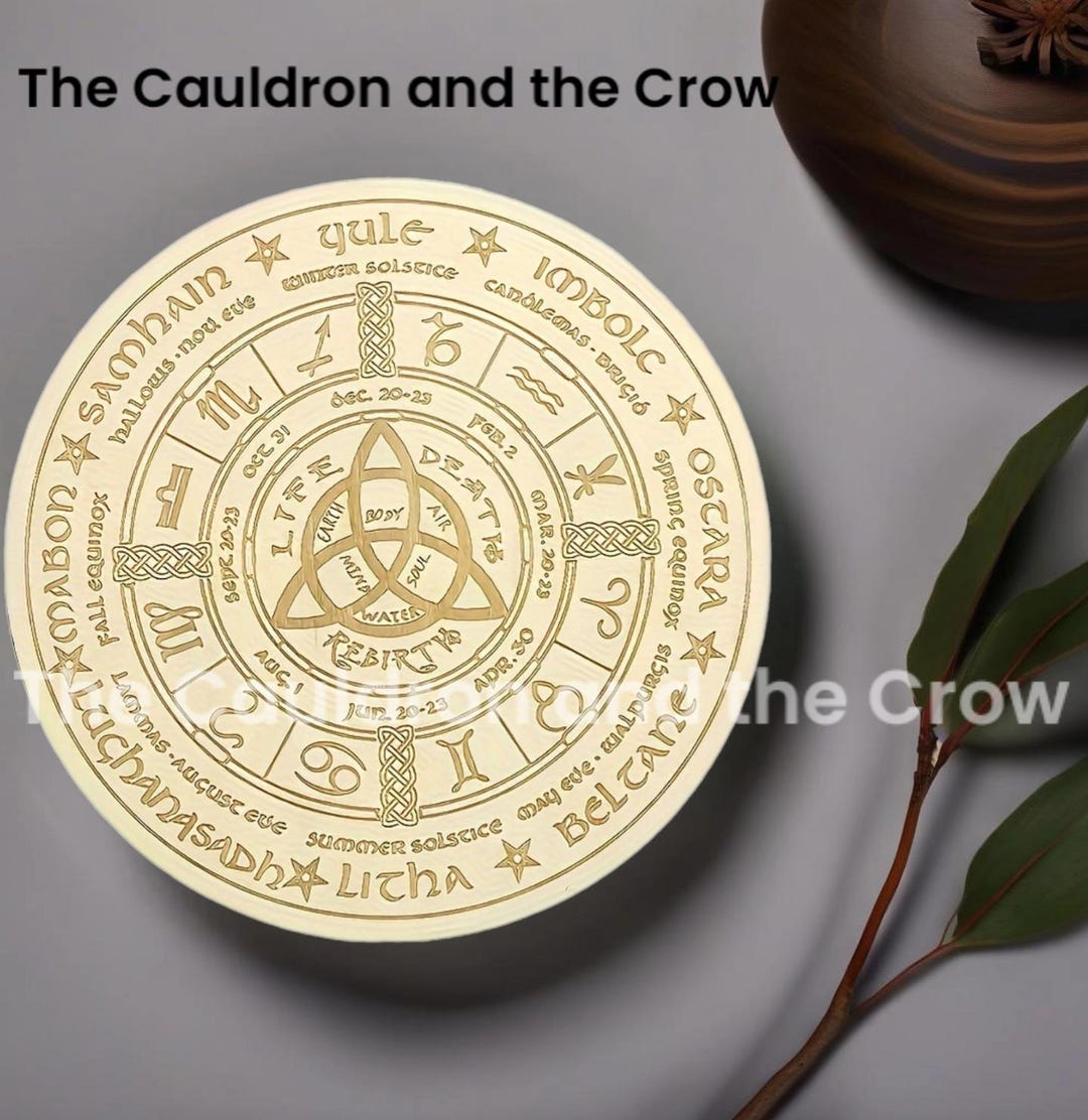 Triquetra Wheel of the Year 6" Pendulum Divination Board With FREE ...