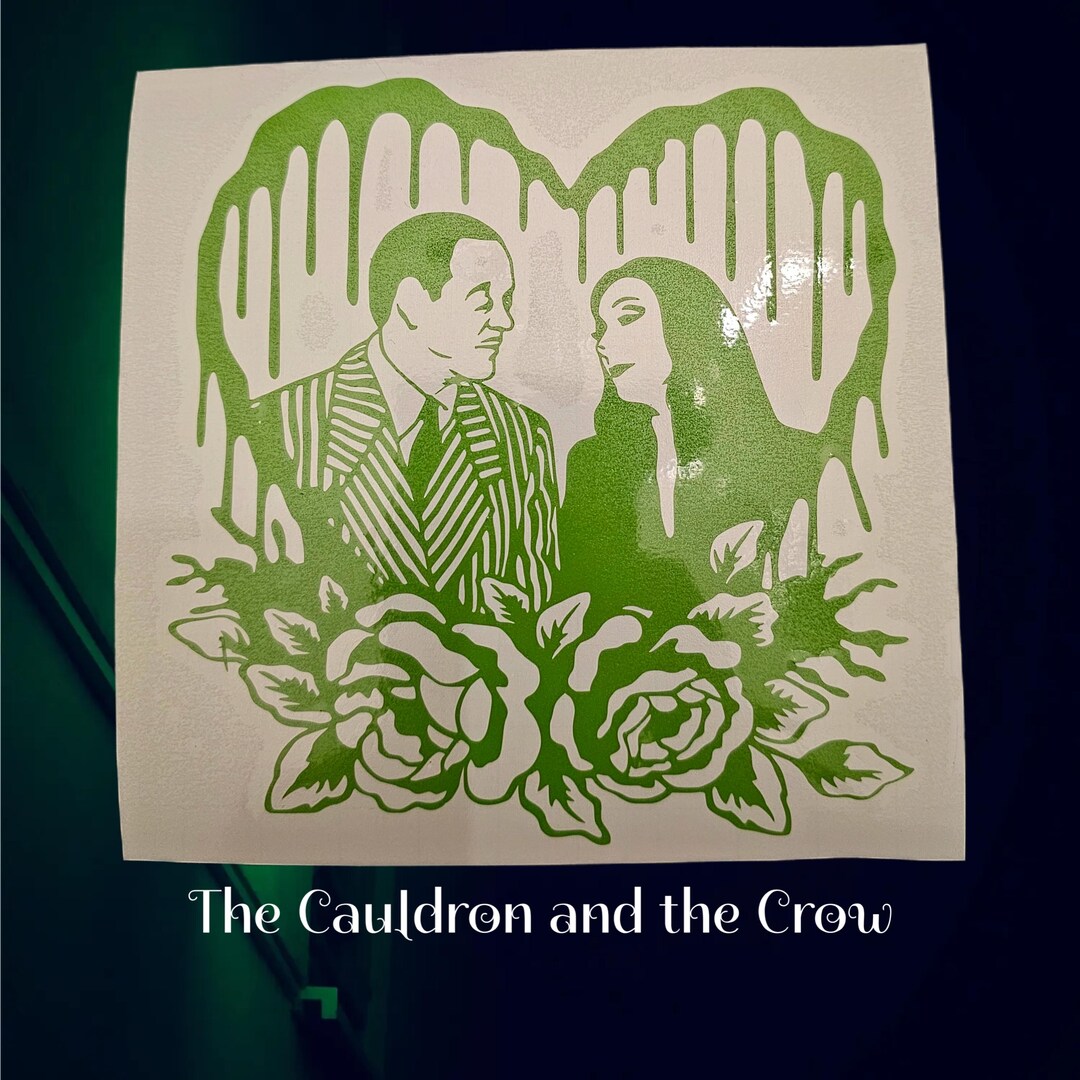 Gomez and Morticia Addams Vinyl Decal - Etsy