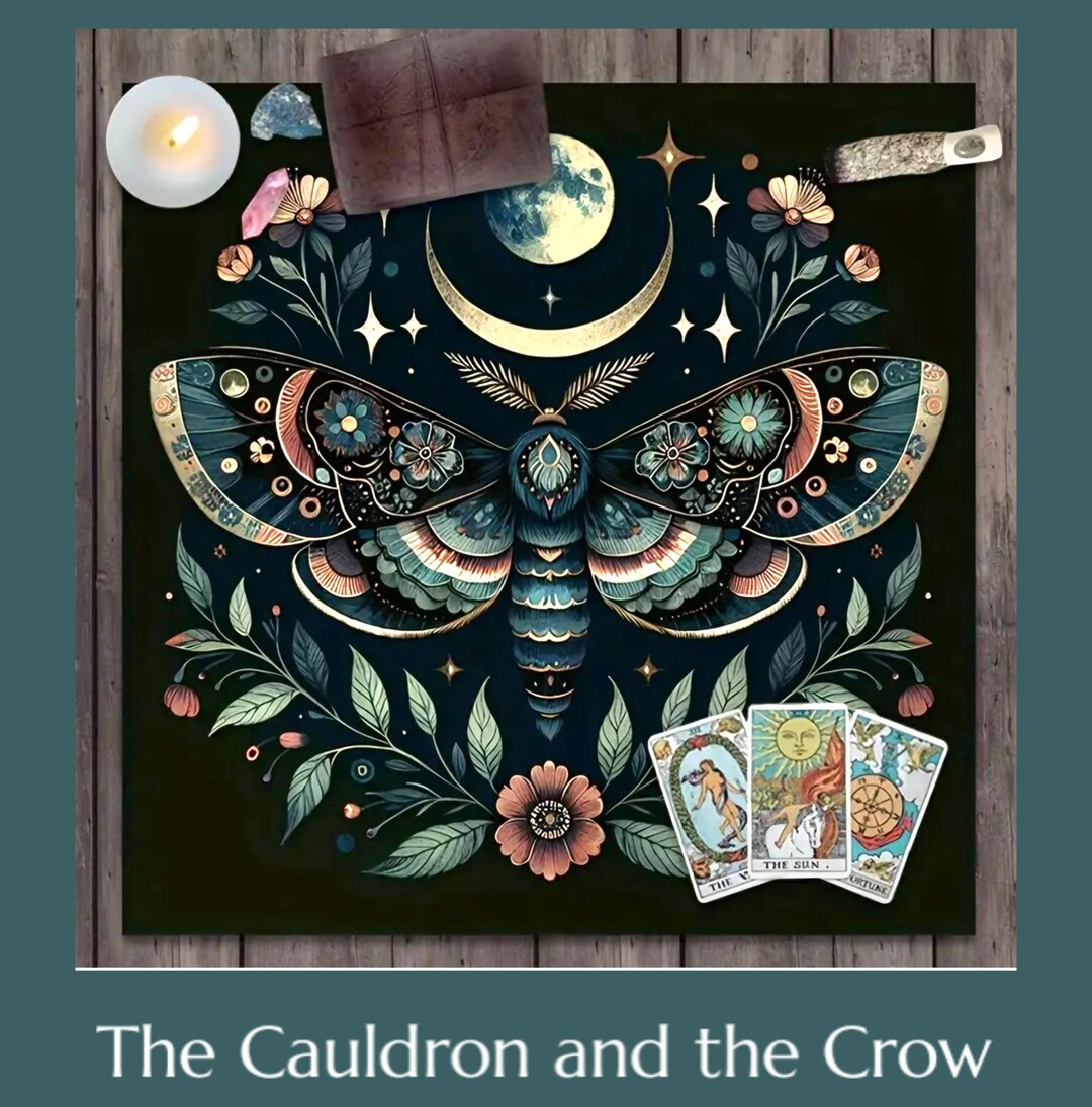 Silkwood Moth Altar Cloth, Pentacle, Tarot, Divination Table Cloth Size ...