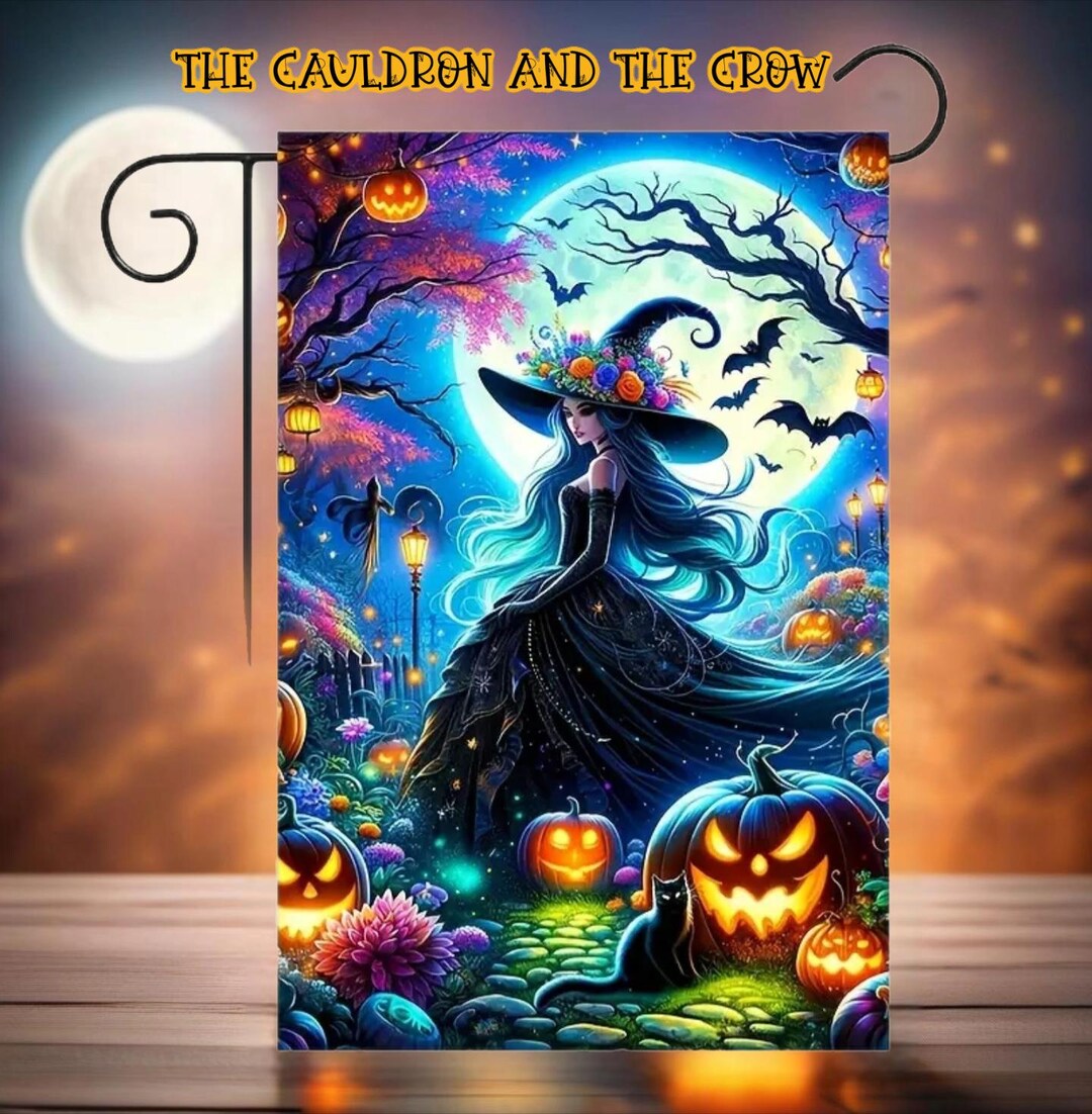 Samhain Garden Witch Flag - Etsy