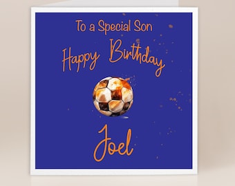 Son 40th Birthday Card Son Birthday Gift Happy Birthday Son Football ...