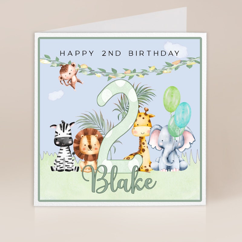 2nd Birthday Card - Etsy