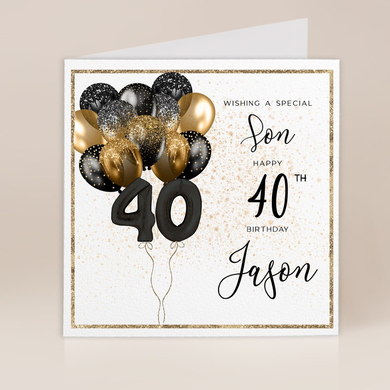 Son 40th Birthday Card - Etsy UK