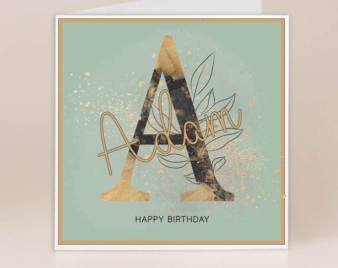 Male 60th Birthday Card | Birthday Card for Man | Card for Him | Gold ...