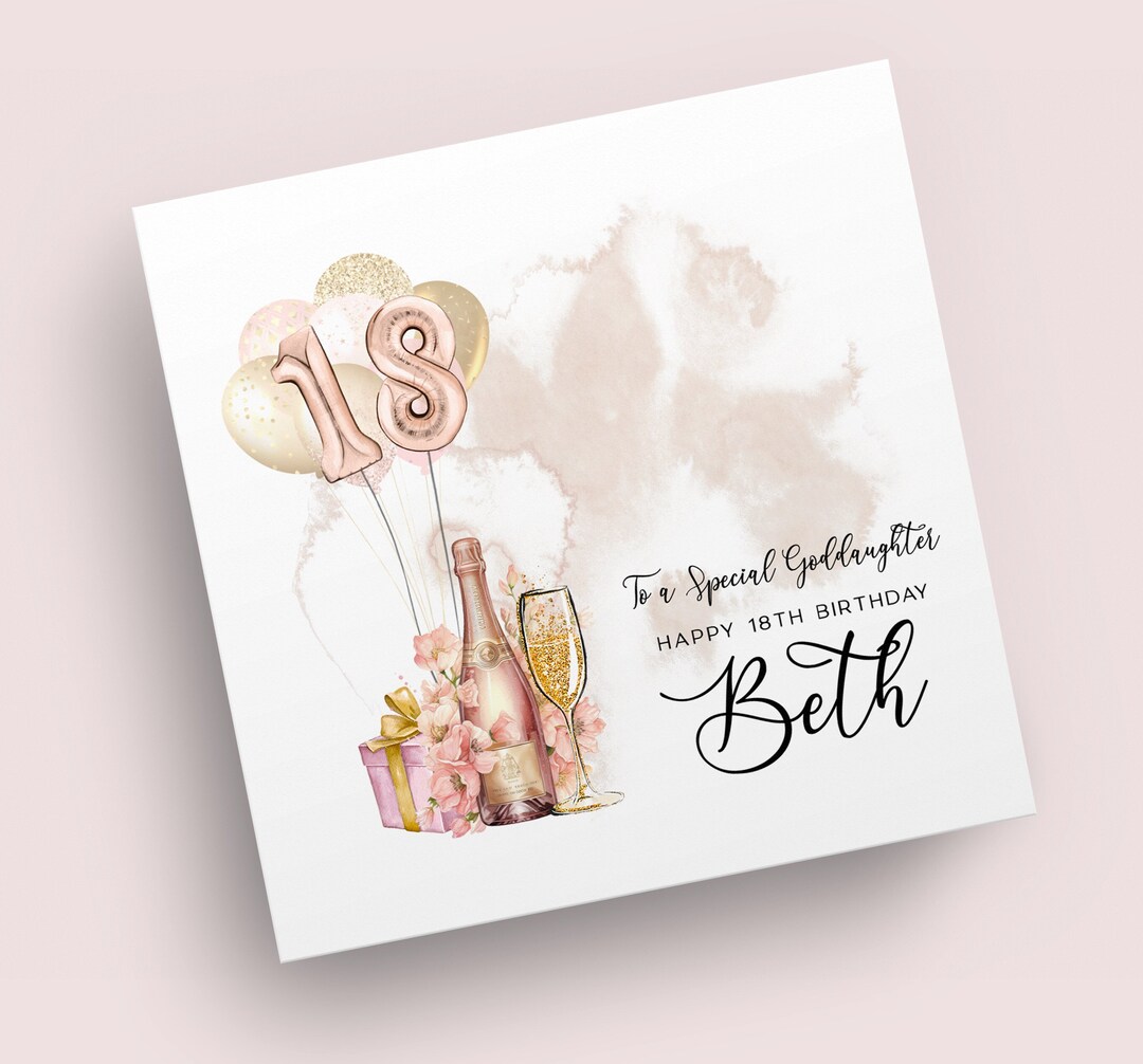 Goddaughter 18th Birthday Card | Personalised 18th Birthday Card ...