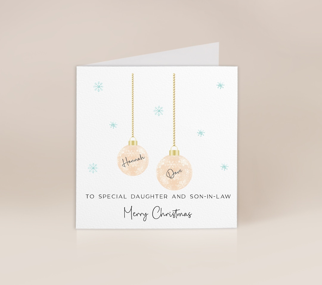 Daughter and Son-in-law Christmas Card | Couple Christmas Card ...