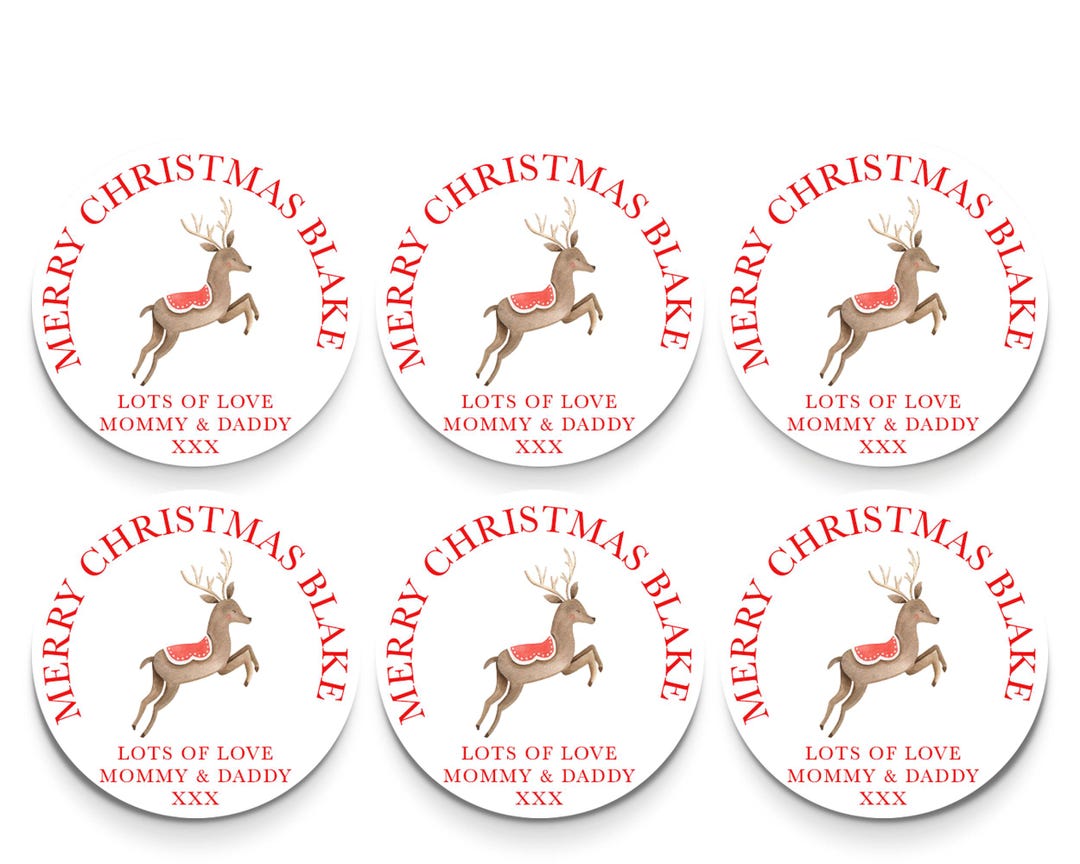 Personalised Christmas Stickers Name Stickers Christmas Labels - Etsy