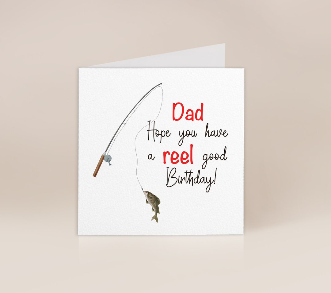 Dad Birthday Card | Fishing Theme | Funny Humorous Card | Dad Birthday ...