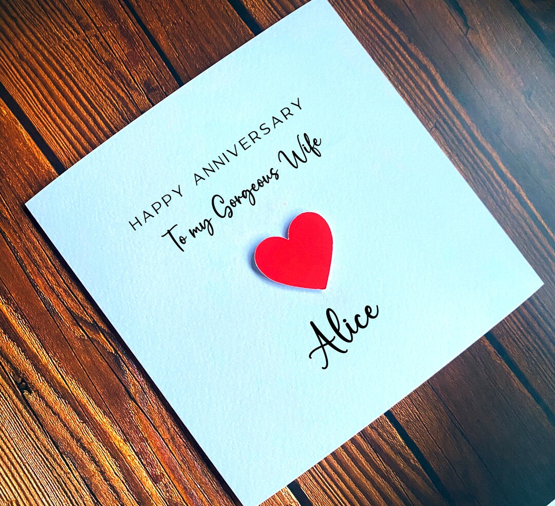 Wife Anniversary Card Anniversary Card for Wife 3D Card to My Gorgeous ...