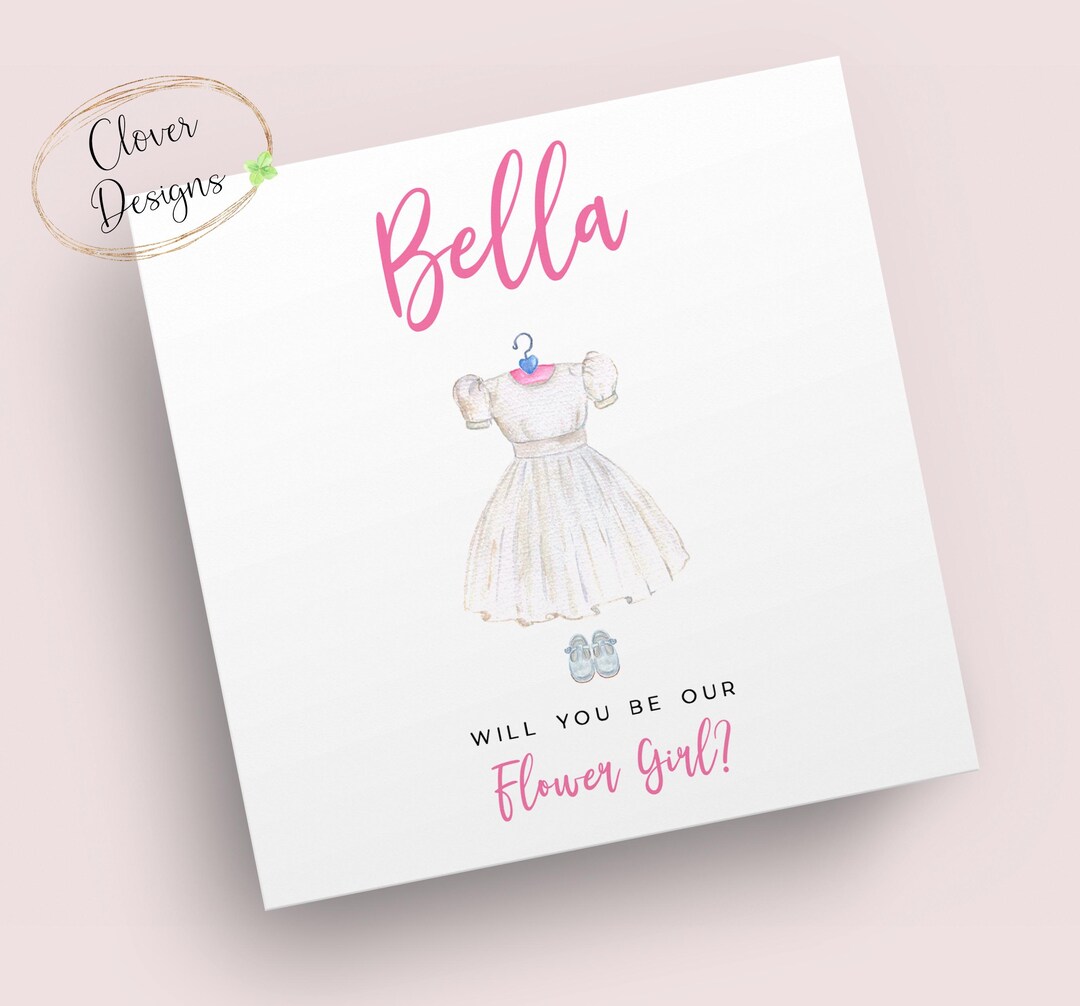 Will You Be Our Flower Girl Card Wedding Proposal Card Our Page Boy ...