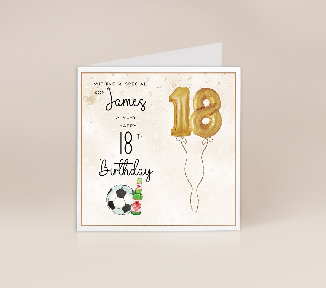 Son 18th Birthday Card | Son Birthday Gift | Happy Birthday Son ...