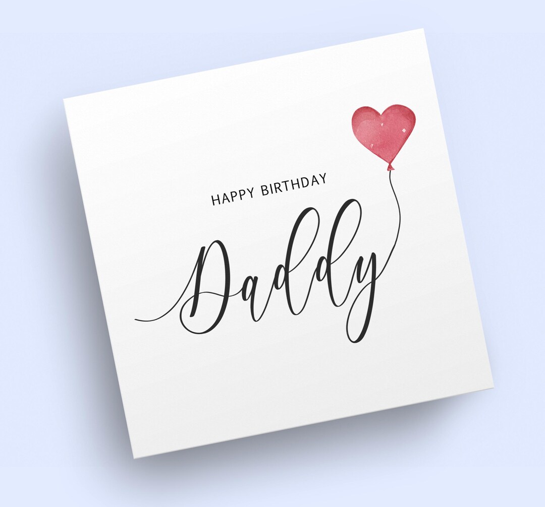 Daddy Birthday Card | Daddy Birthday Gift | Happy Birthday Daddy - Etsy