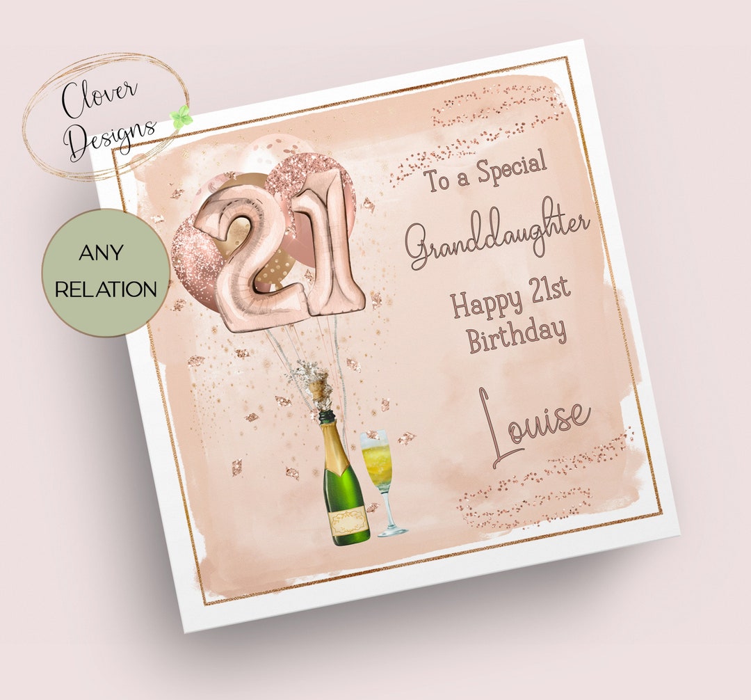 21st Birthday Card | Birthday Card for Her | Birthday Card for 21st ...