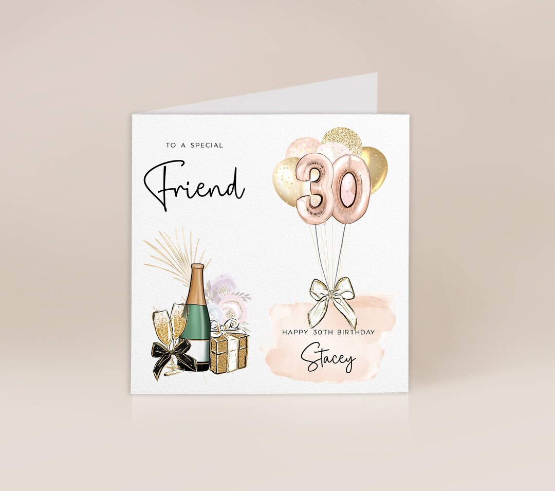 30th Birthday Card Birthday Card for Her Greetings Card - Etsy