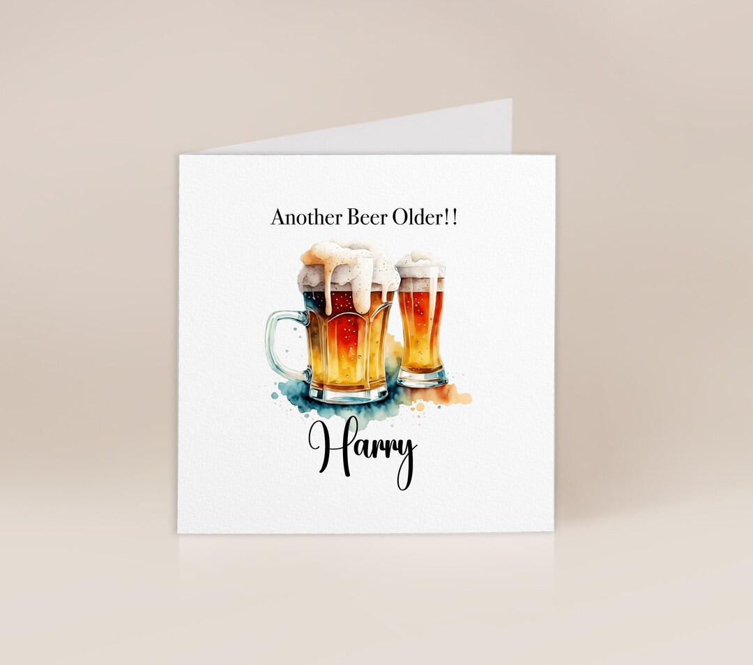 Male Birthday Card | Beer Theme Birthday Card | Birthday Card for Him ...