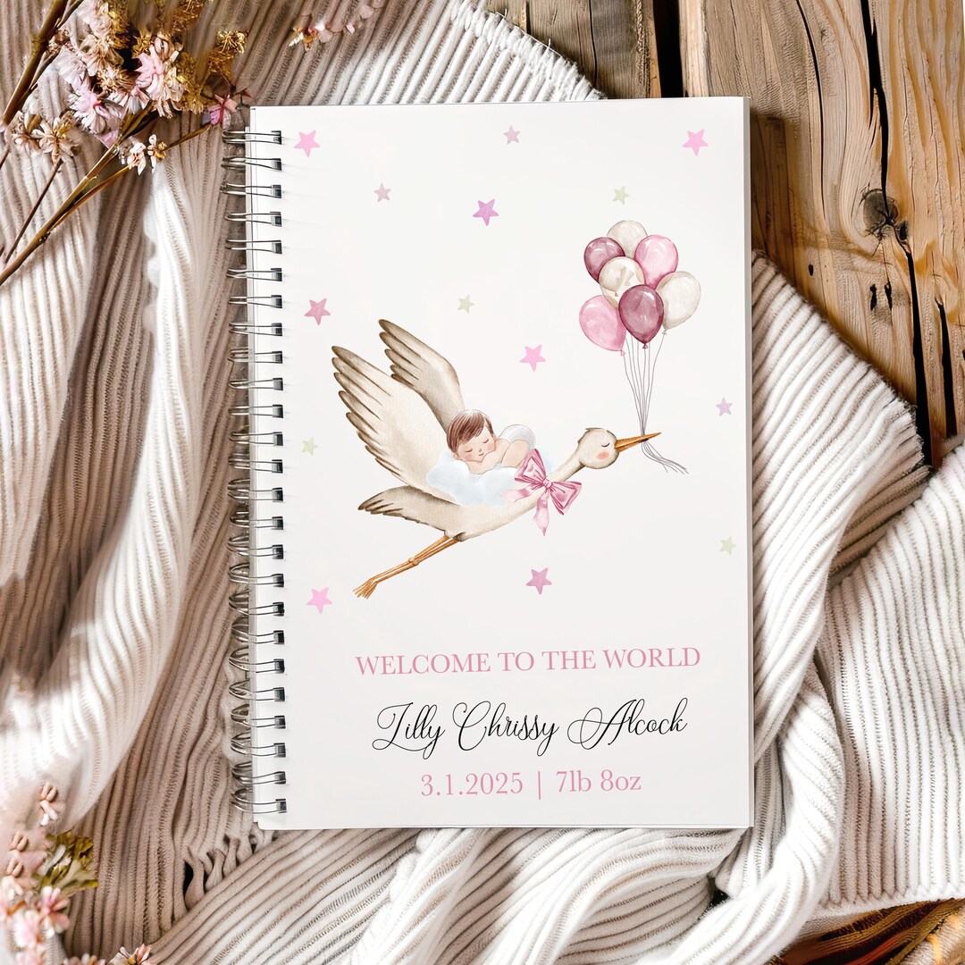 Personalised Baby Girl Scrapbook Photo Album New Baby Gift New Parent ...