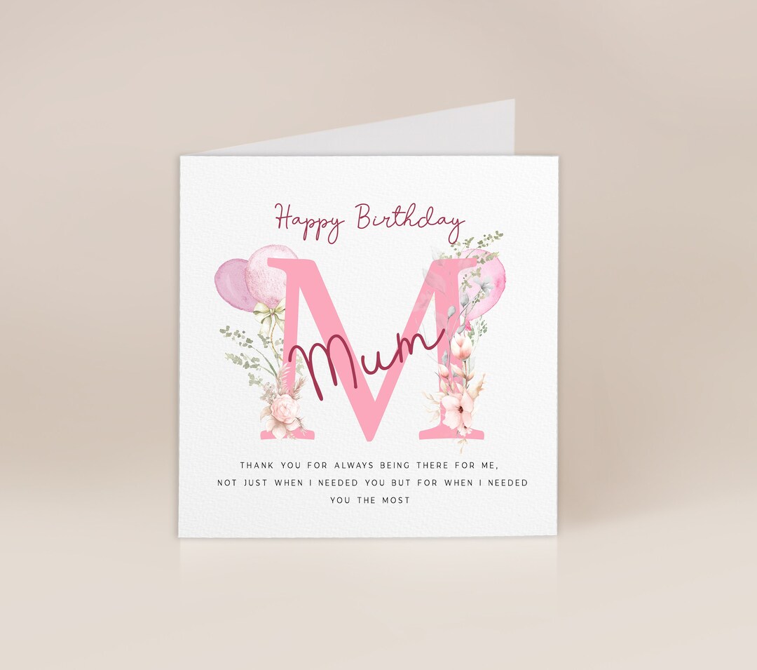 Mum Birthday Card Happy Birthday to Mum Special Mum Birthday Card Mummy ...