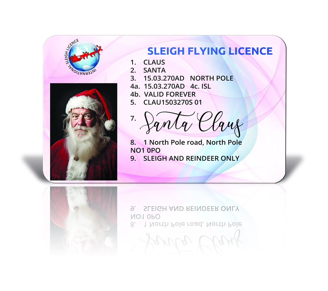 Santa Claus Lost Driving License | Sleigh Licence | Christmas Eve Box ...