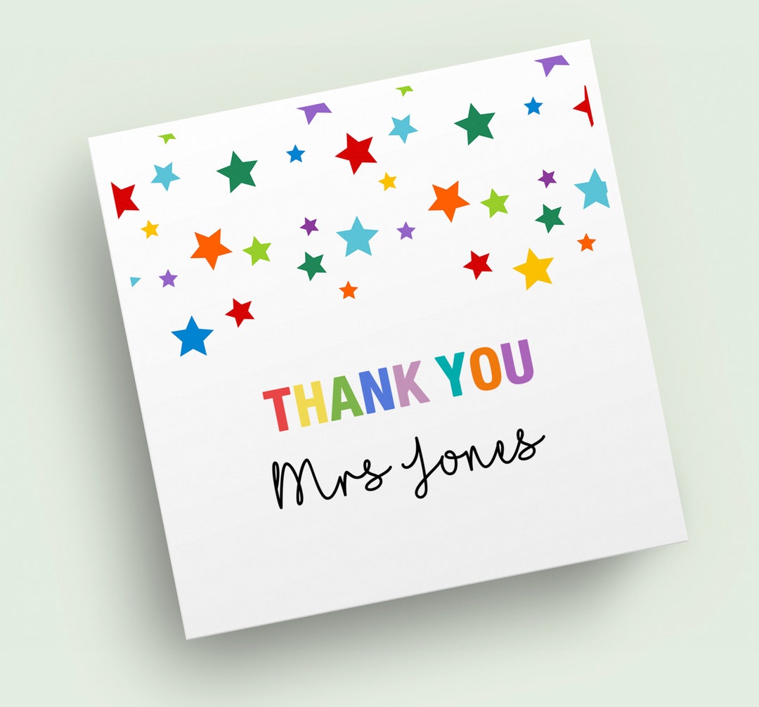 Personalised Thank You Teacher Card | Teacher Card | Thank You Card ...