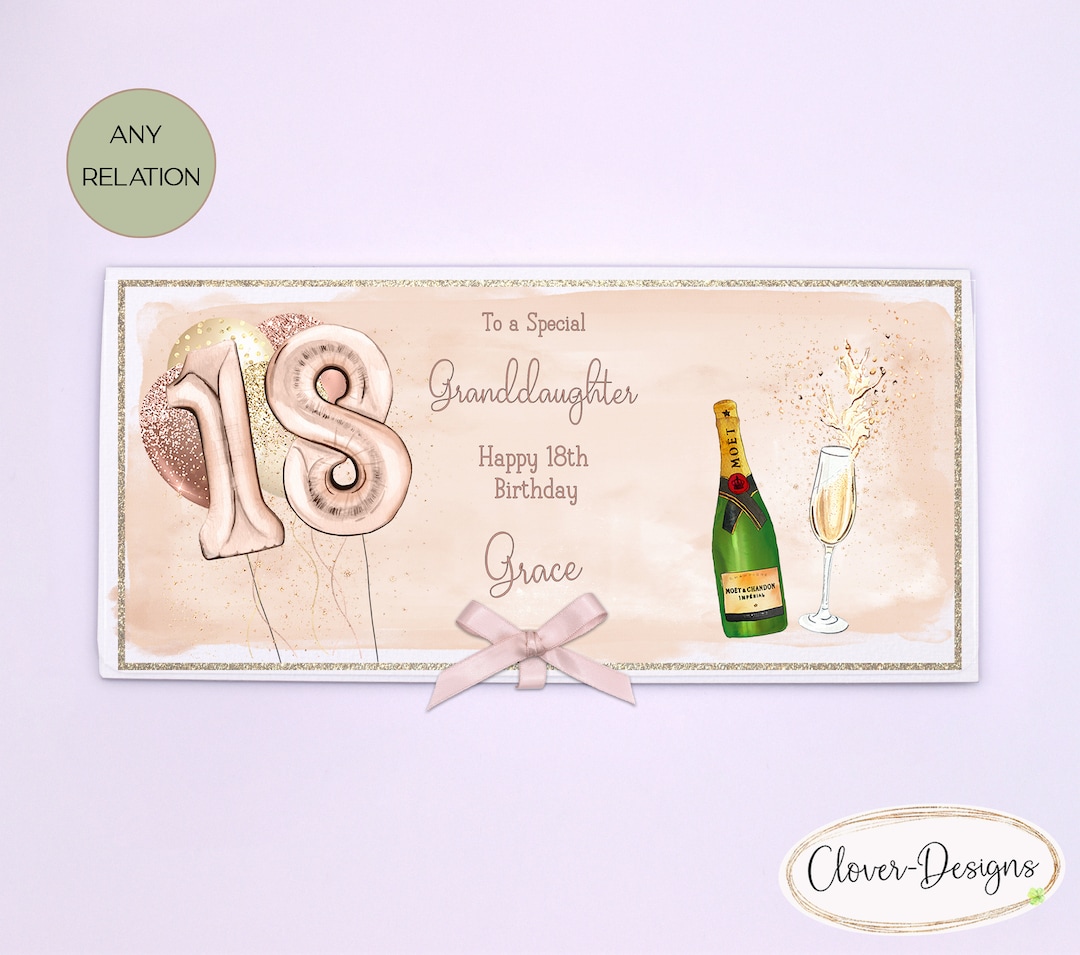 18th Birthday Money Wallet Money Gift Wallet Personalised Rose Gold ...