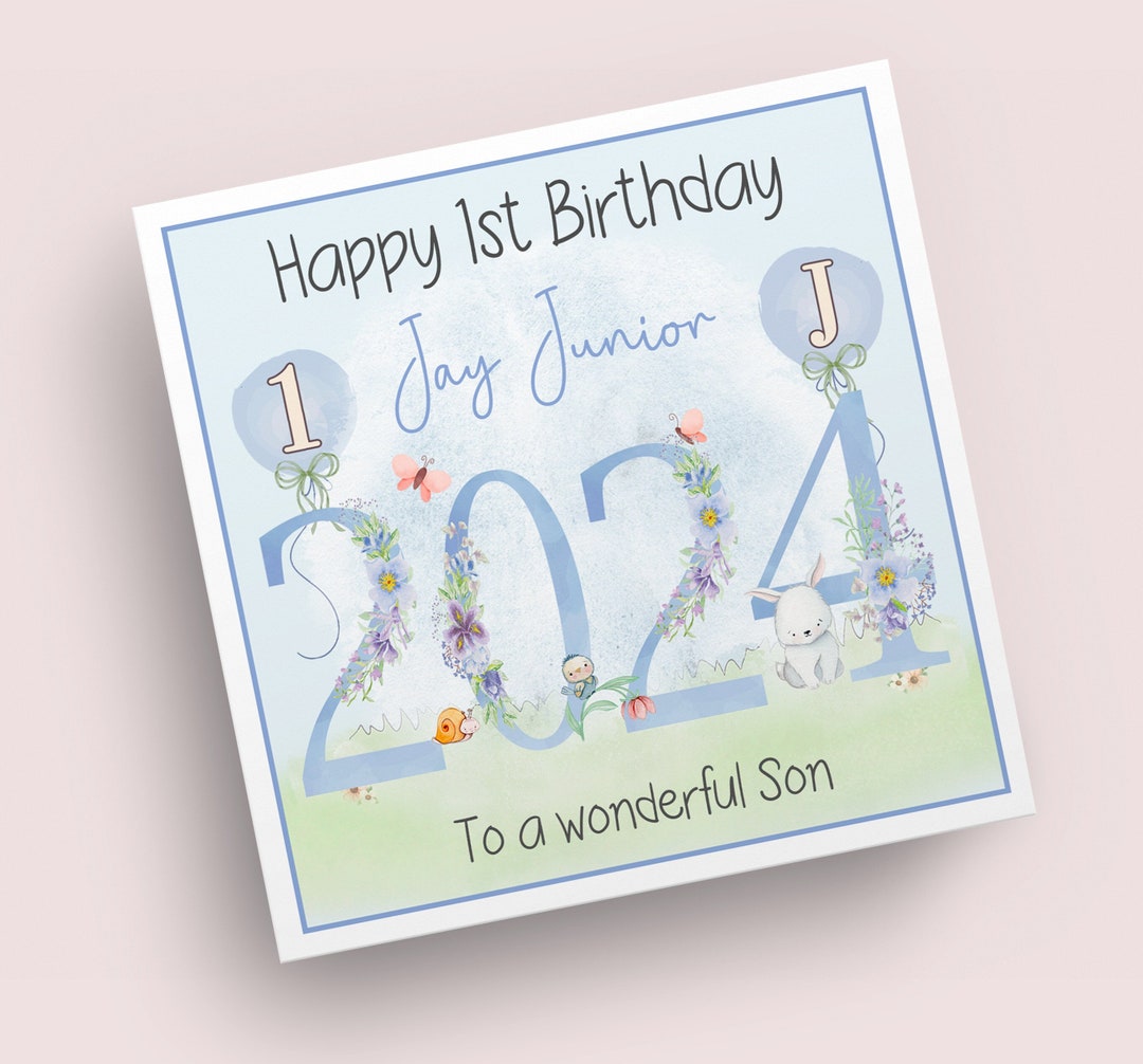 Son 1st Birthday Card 2nd 3rd 4th Card for SON Any Relation - Etsy