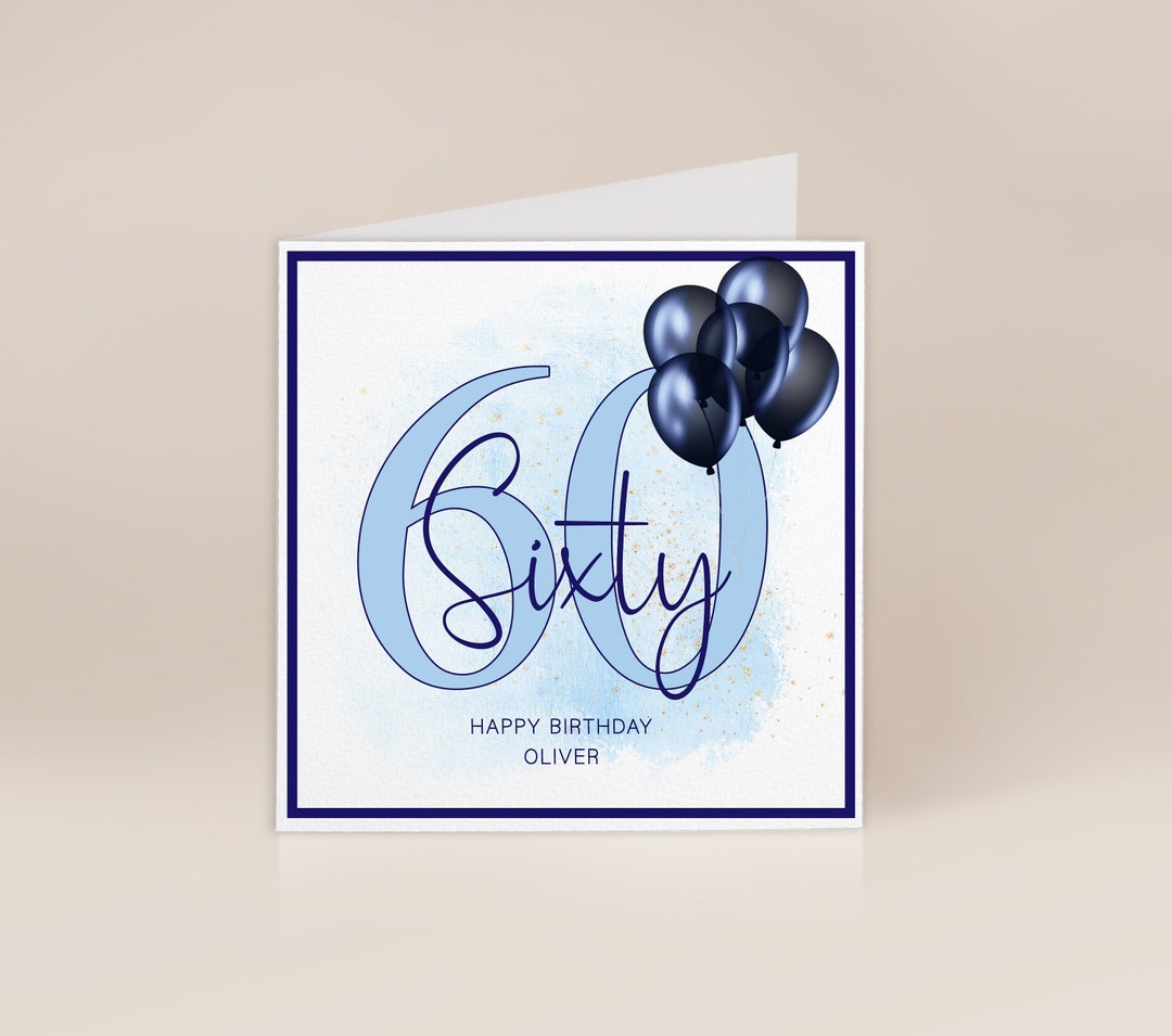 Male 60th Birthday Card | Sixty Theme | Birthday Card for Man | Card ...