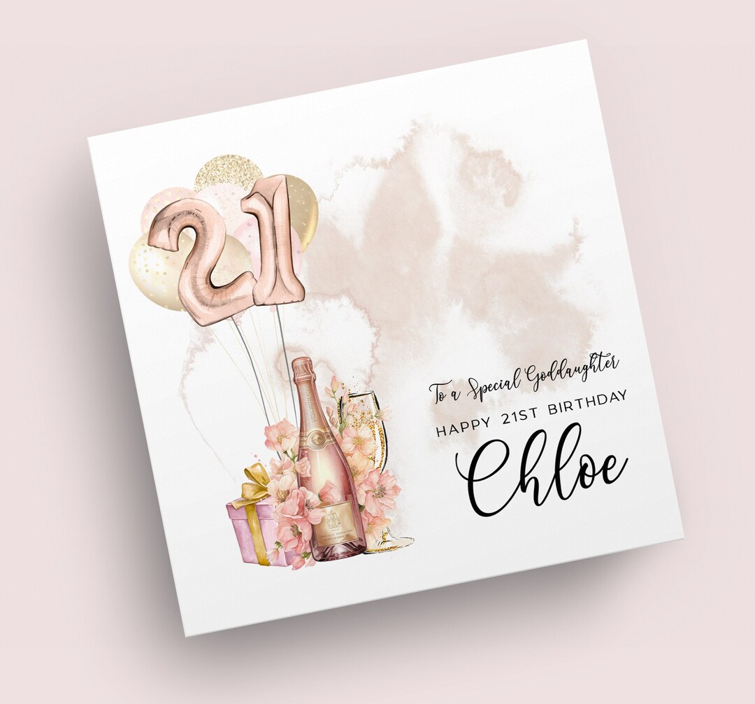 Goddaughter 21ST Birthday Card | Personalised 21ST Birthday Card ...