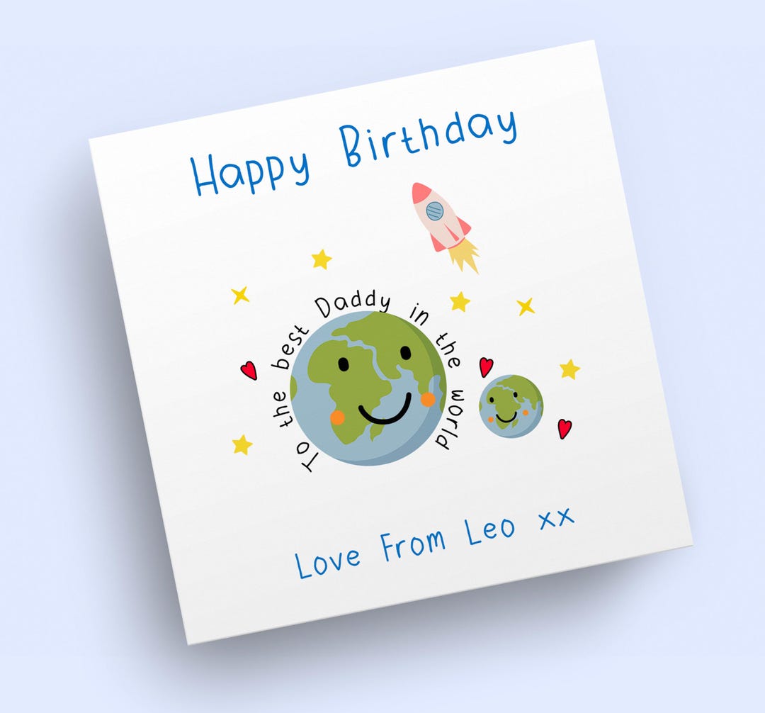 Daddy Birthday Card | to the Best Daddy in the World | Daddy Birthday ...