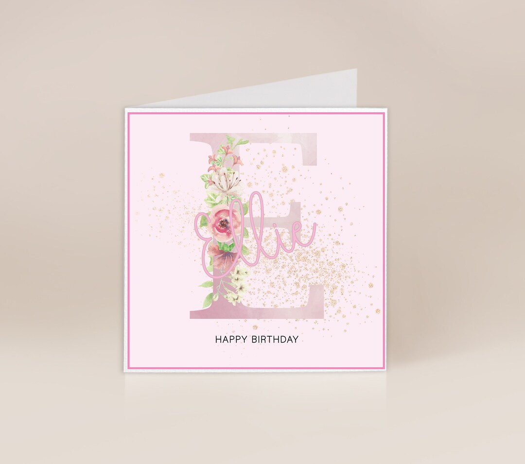 Female Birthday Card | Female Greetings Card | Pink Letter | Birthday ...