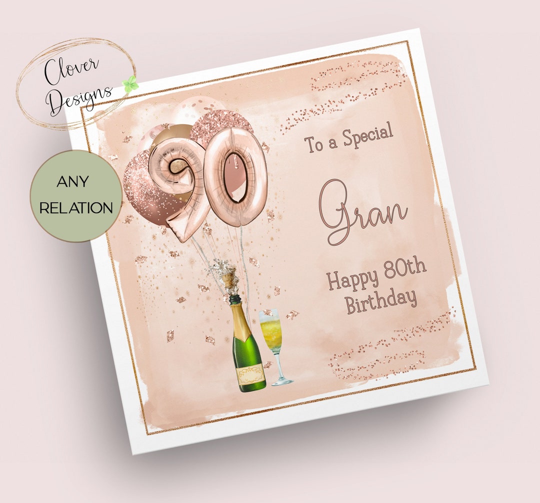 90th Birthday Card Birthday Card for Her Birthday Card for 90th 90th ...