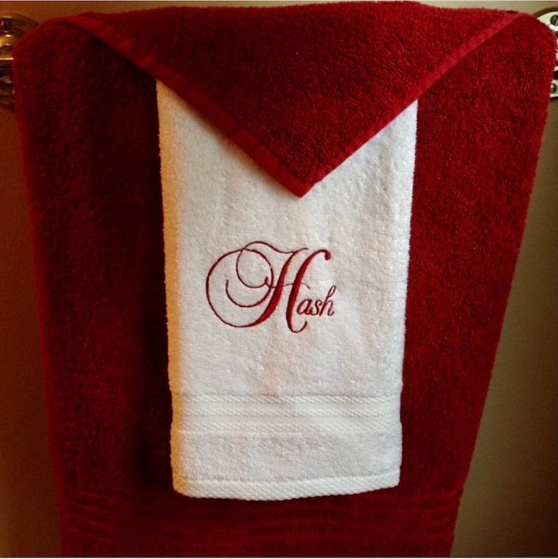 Custom Embroidered Hand Towel, Decorative Hand Towel for Bathroom - Etsy
