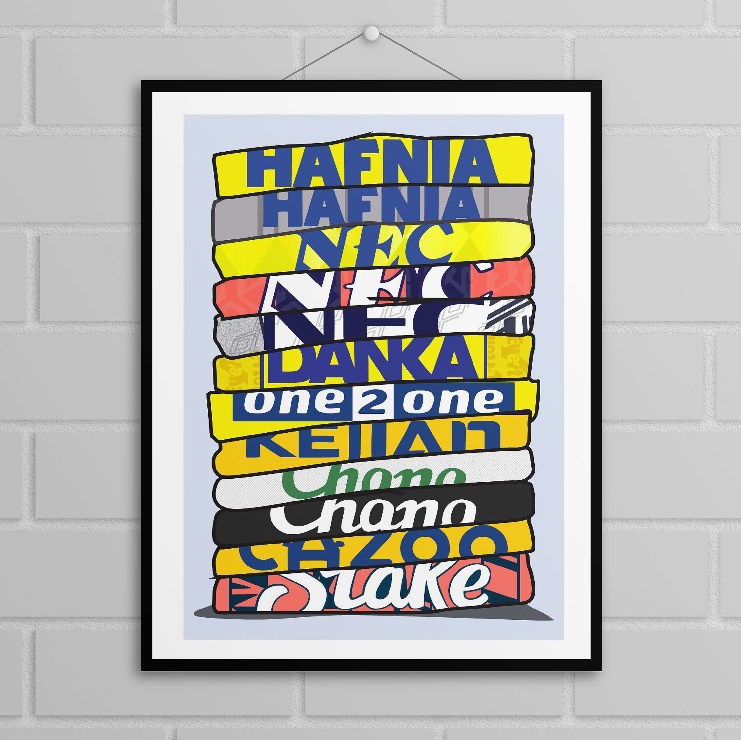 Everton Shirt Stack Print Unframed - Etsy UK