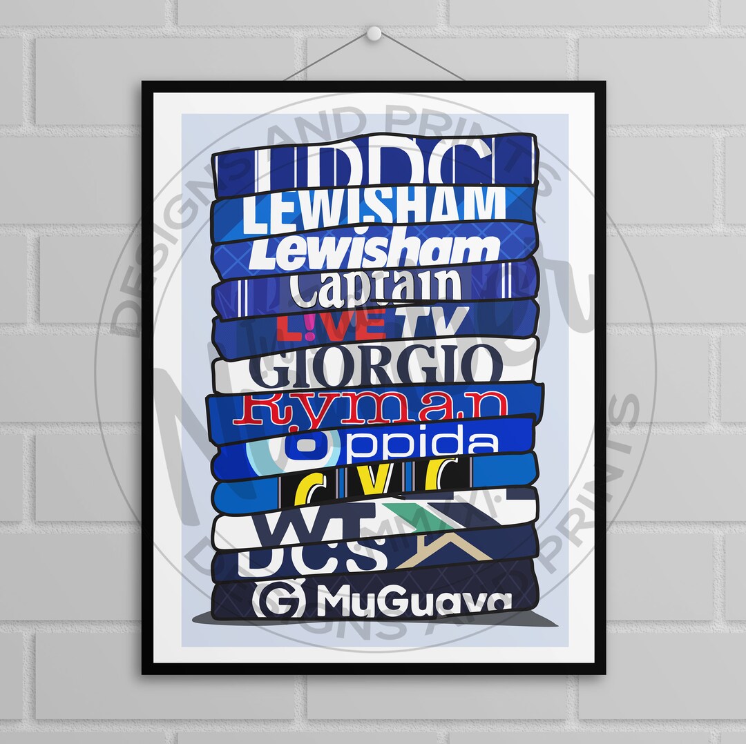 Millwall - Shirt Stack Print - Etsy