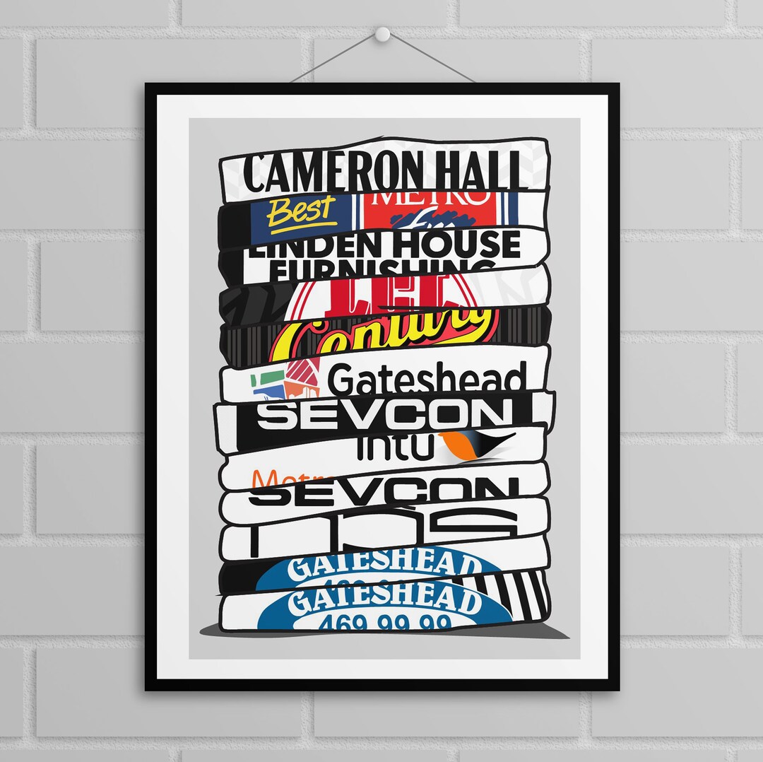 Gateshead Shirt Stack Druck Ungerahmt - Etsy.de