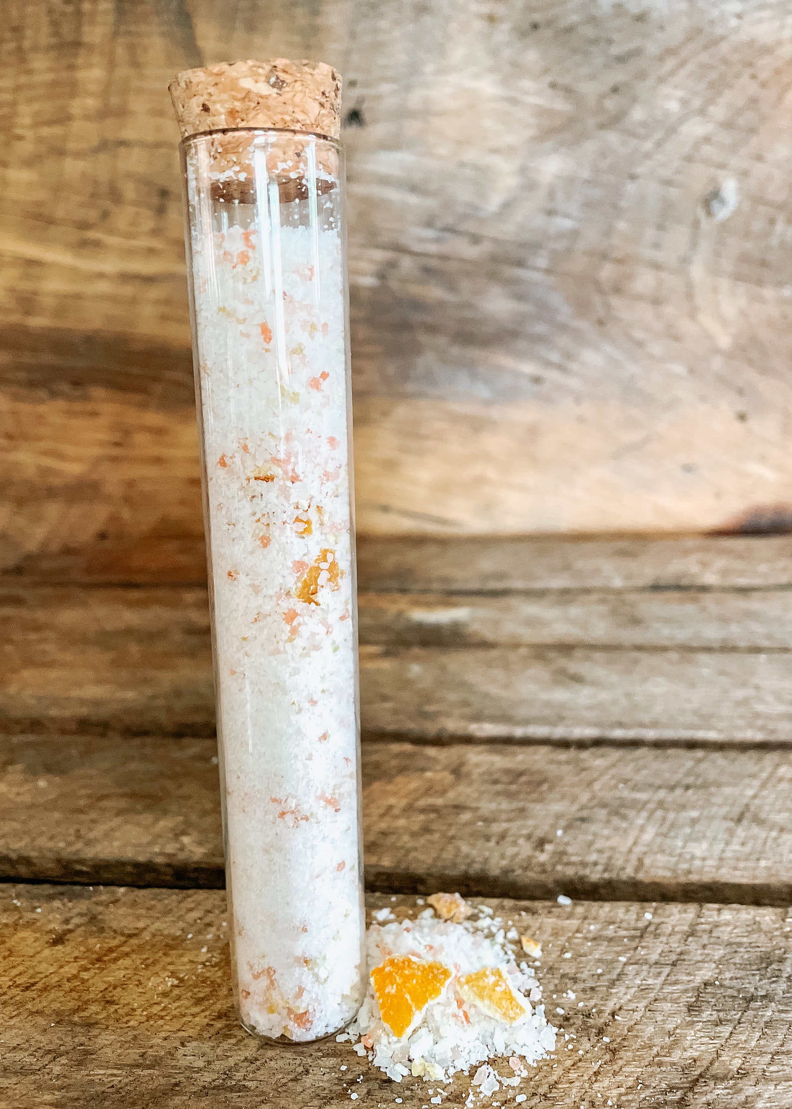 Bath Salts Glass Tube Foot Soak Self Care Epsom Salt Pink Himalayan ...