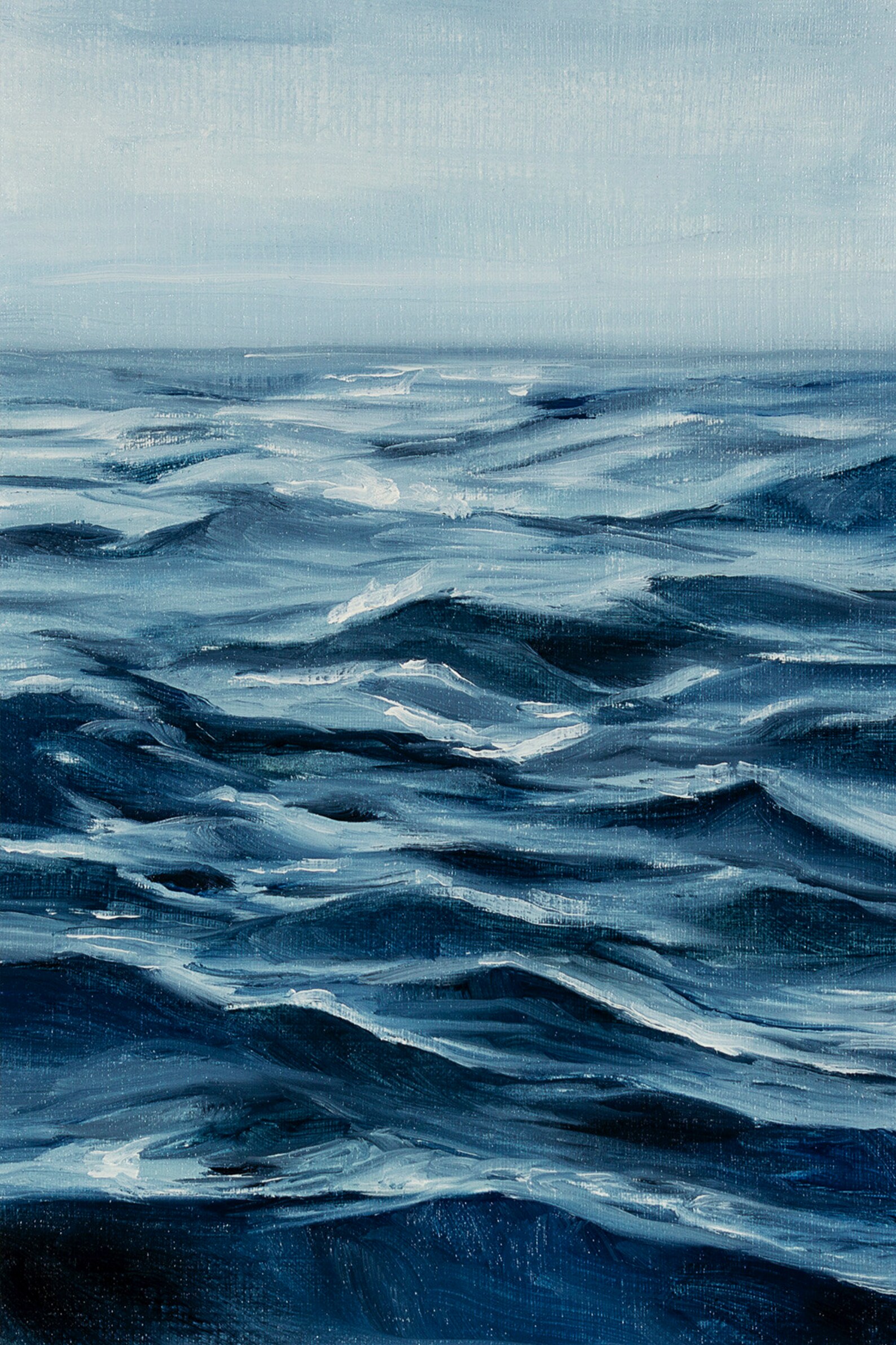 Art Print of "water Study", Open Water Wall Art, Blue Wall Decor, Beach ...