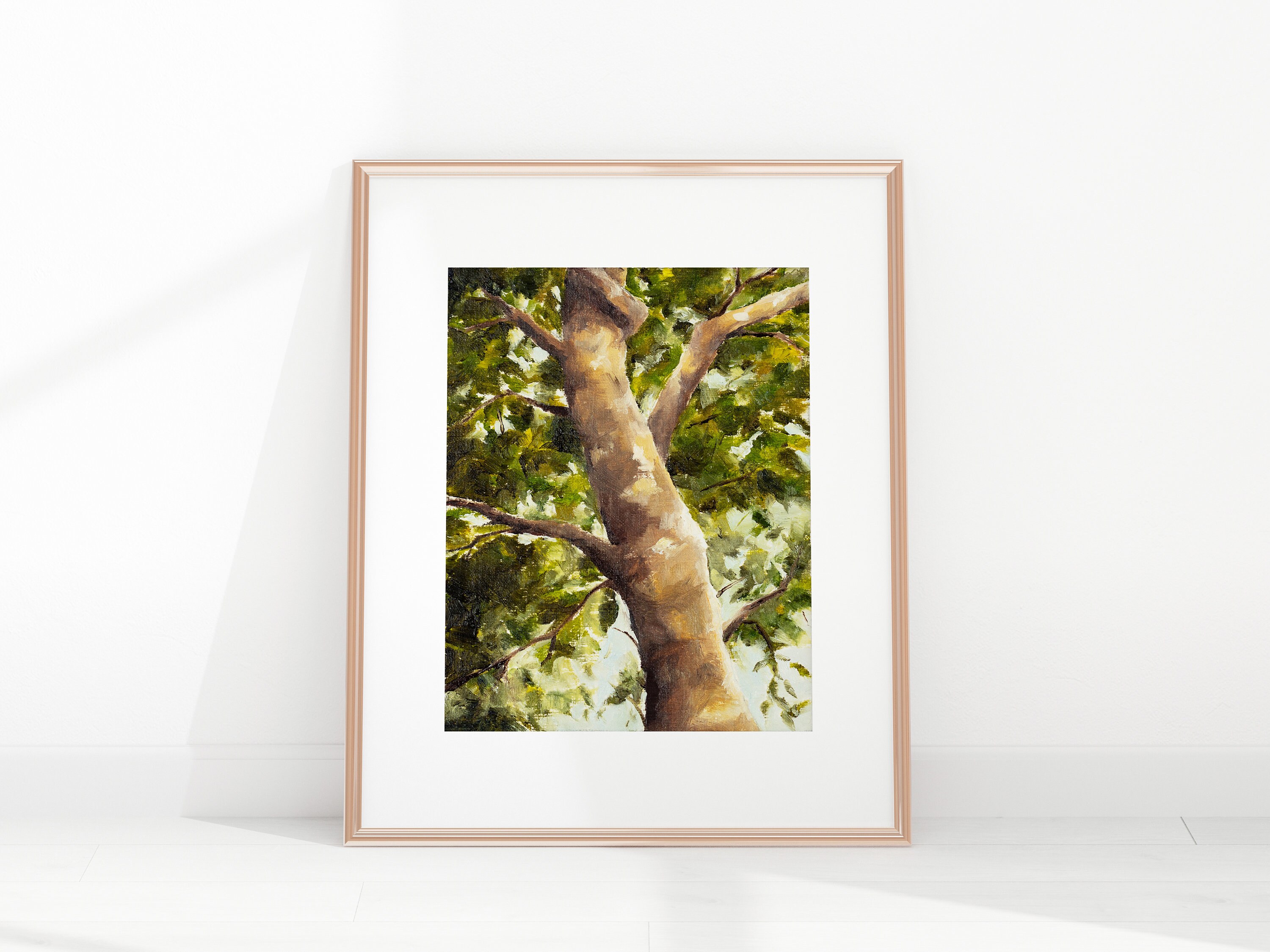 Art Print of "dappled", Tree Painting, Leaves and Branches ...