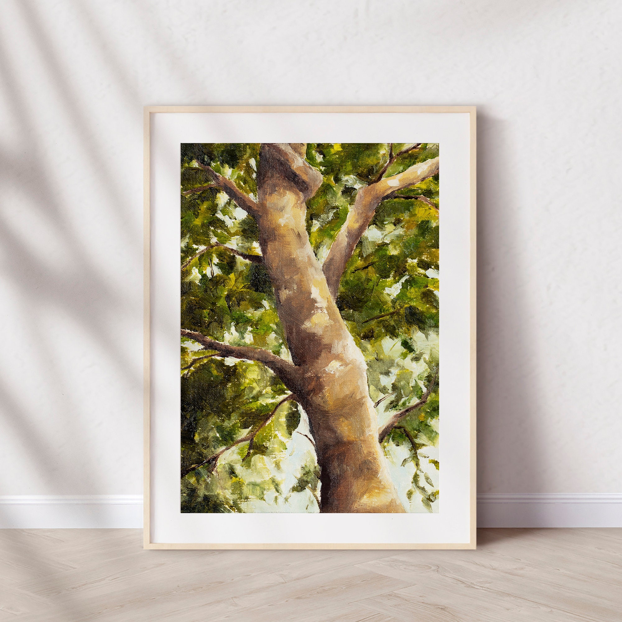 Art Print of "dappled", Tree Painting, Leaves and Branches ...